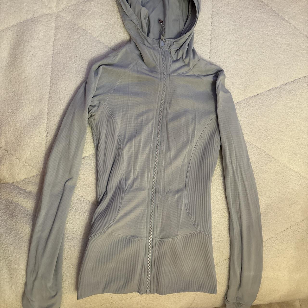 Grey reversible lululemon zip-up jacket - Depop