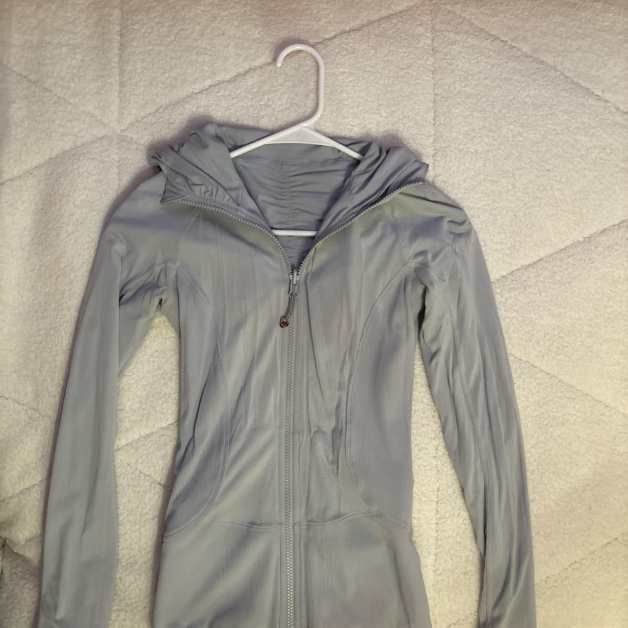 Grey reversible lululemon zip-up jacket - Depop