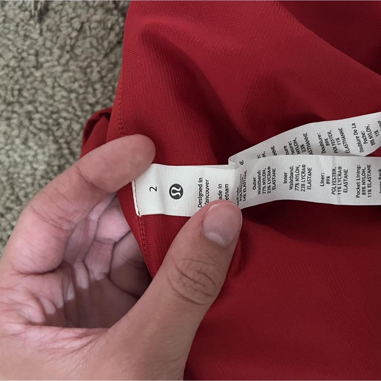 lululemon red speed up lined shorts. wore... - Depop