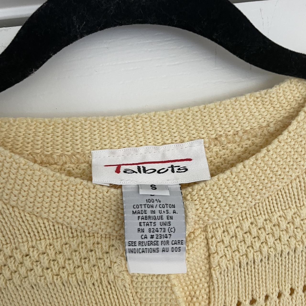 Y2K Talbots yellow sweater •size small •super cute... - Depop