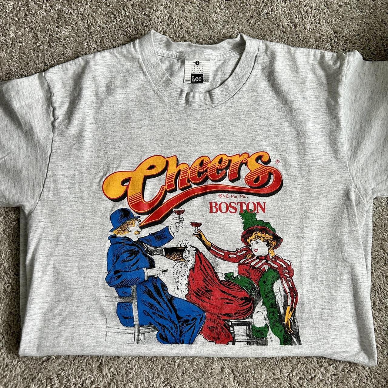Vintage Cheers bar shirt Size L Grey Lee... - Depop