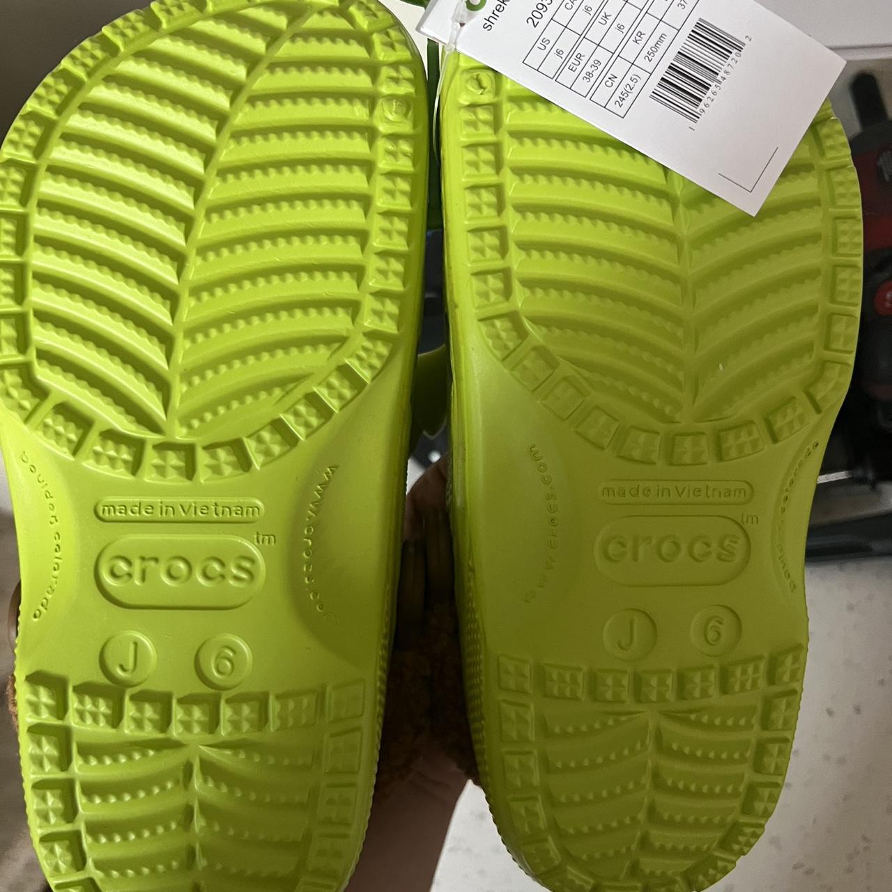 Dreamworks x crocs shrek crocs Size J6 which is... - Depop