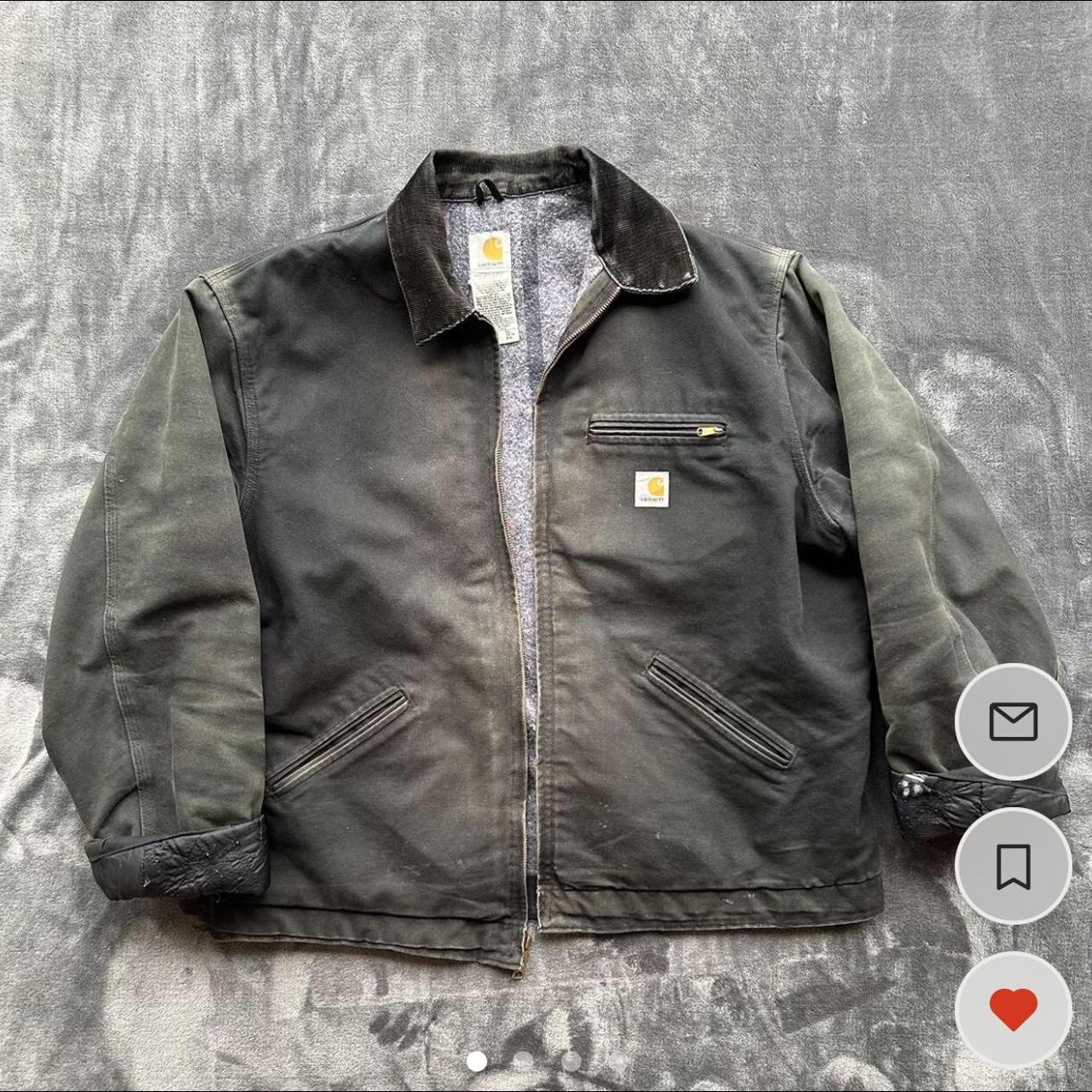 Carhartt Men's Jacket Black Carhartt Detroit... - Depop