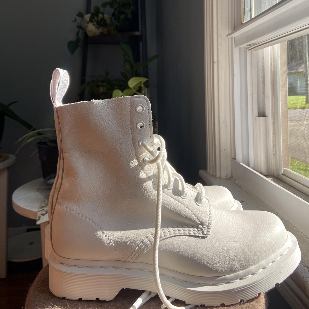 All white doc martens. Brand new never worn,... - Depop
