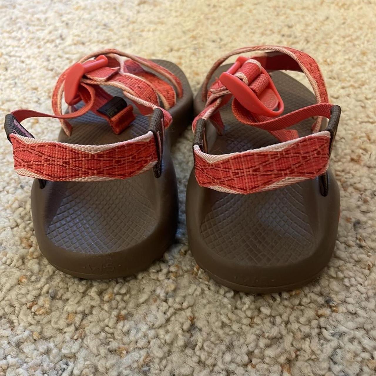 Chaco Women's Pink and Brown Sandals | Depop