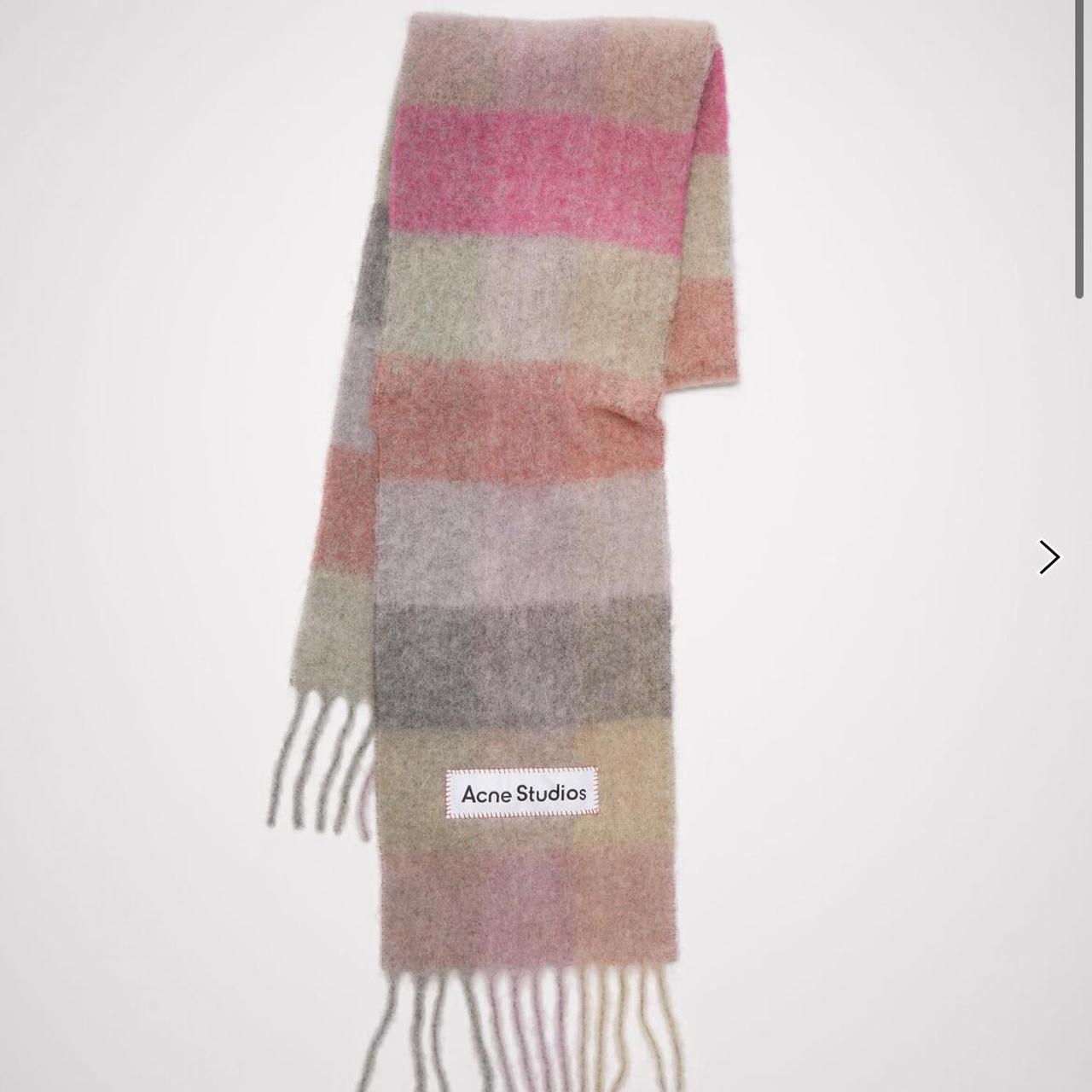 Acne scarf in pink plaid Worn a few times - good... - Depop