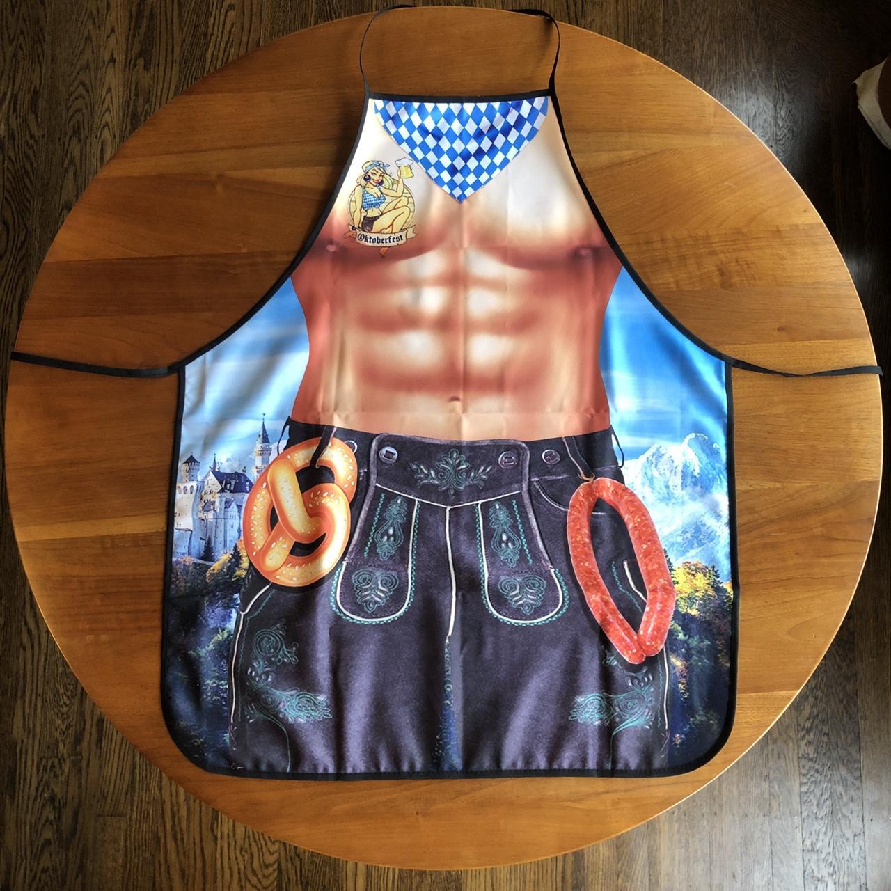 Oktoberfest hunky man apron with sausage and... - Depop