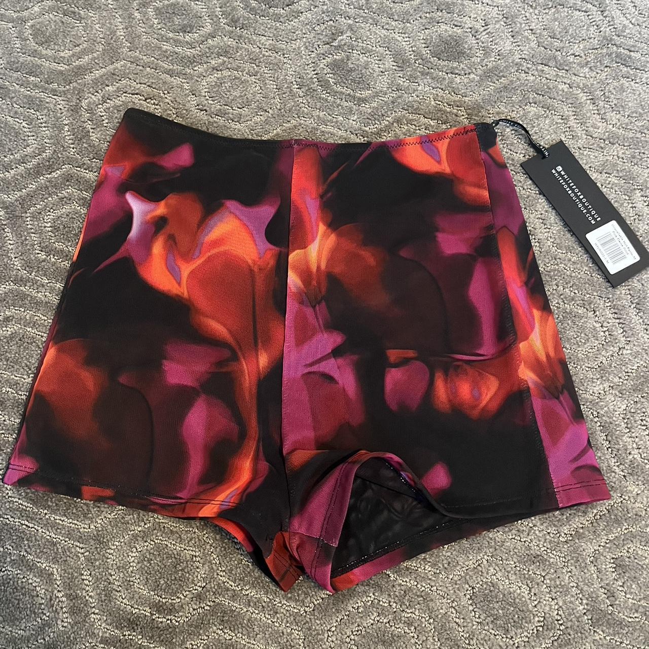 Never worn white fox shorts, retail price $40 - Depop