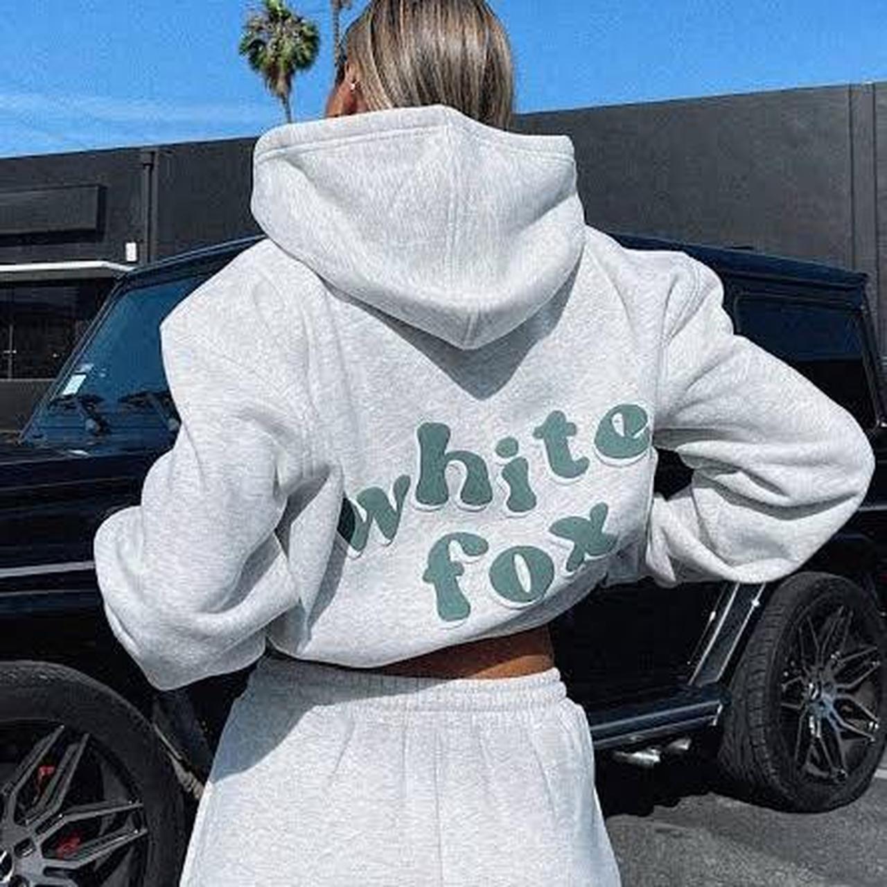 Selling White Fox Hoodie Out Of Stock Online Size Depop