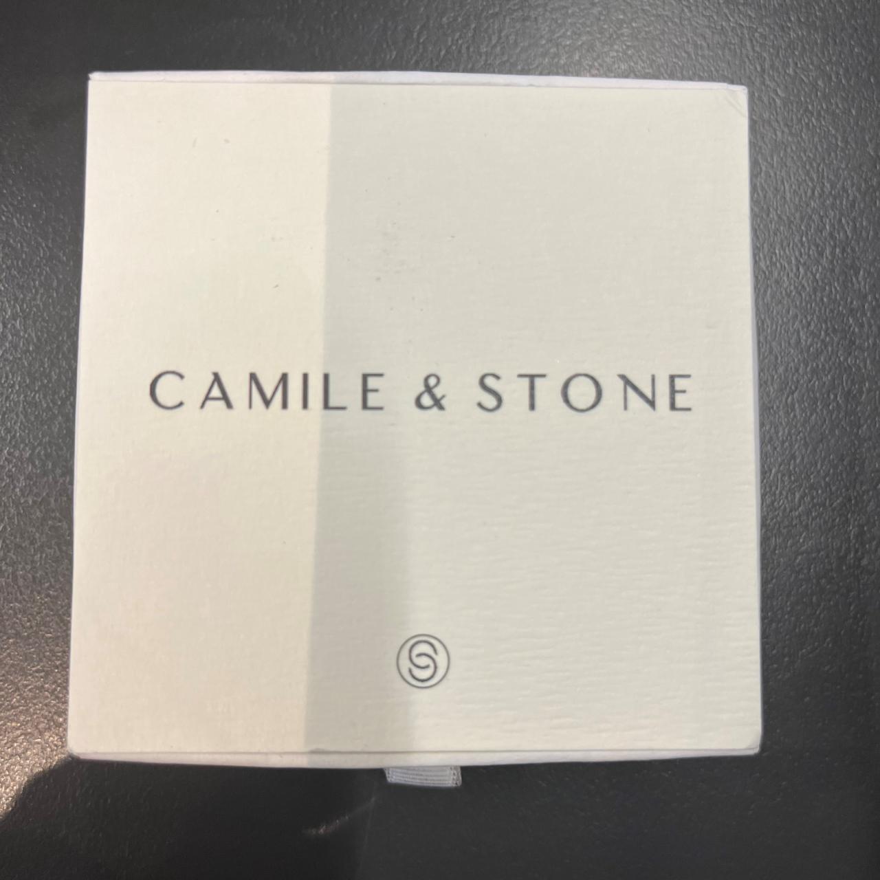 Camile & Stone silver necklace with initials A &... - Depop