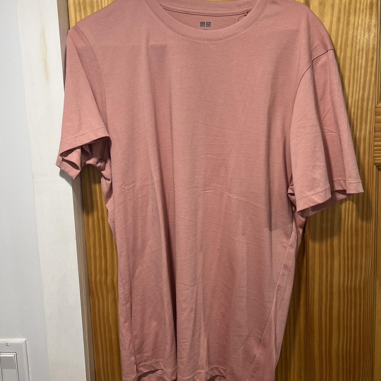 pink uniqlo new airism tee size medium brand new... - Depop