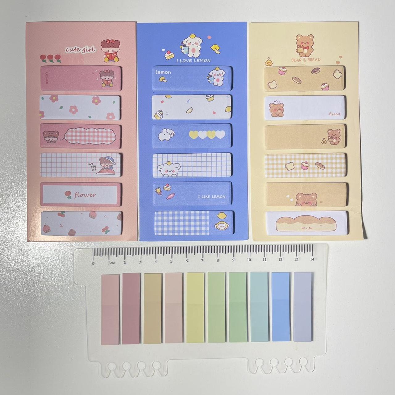sticky tab bundle super cute sticky note tabs that... - Depop