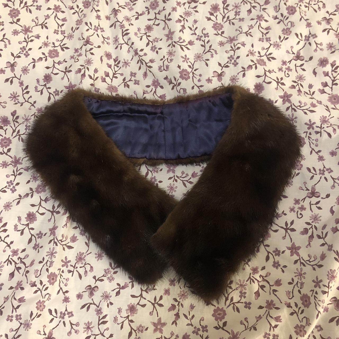 real fur neck piece do not know the brand - Depop