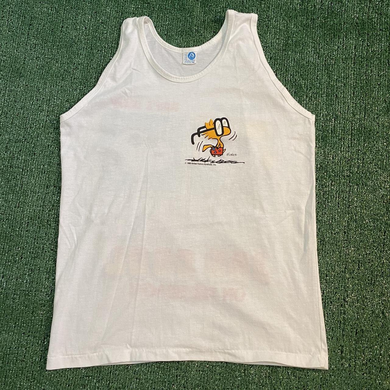 Vintage Joe Cool Snoopy tank top. This single stitch... - Depop