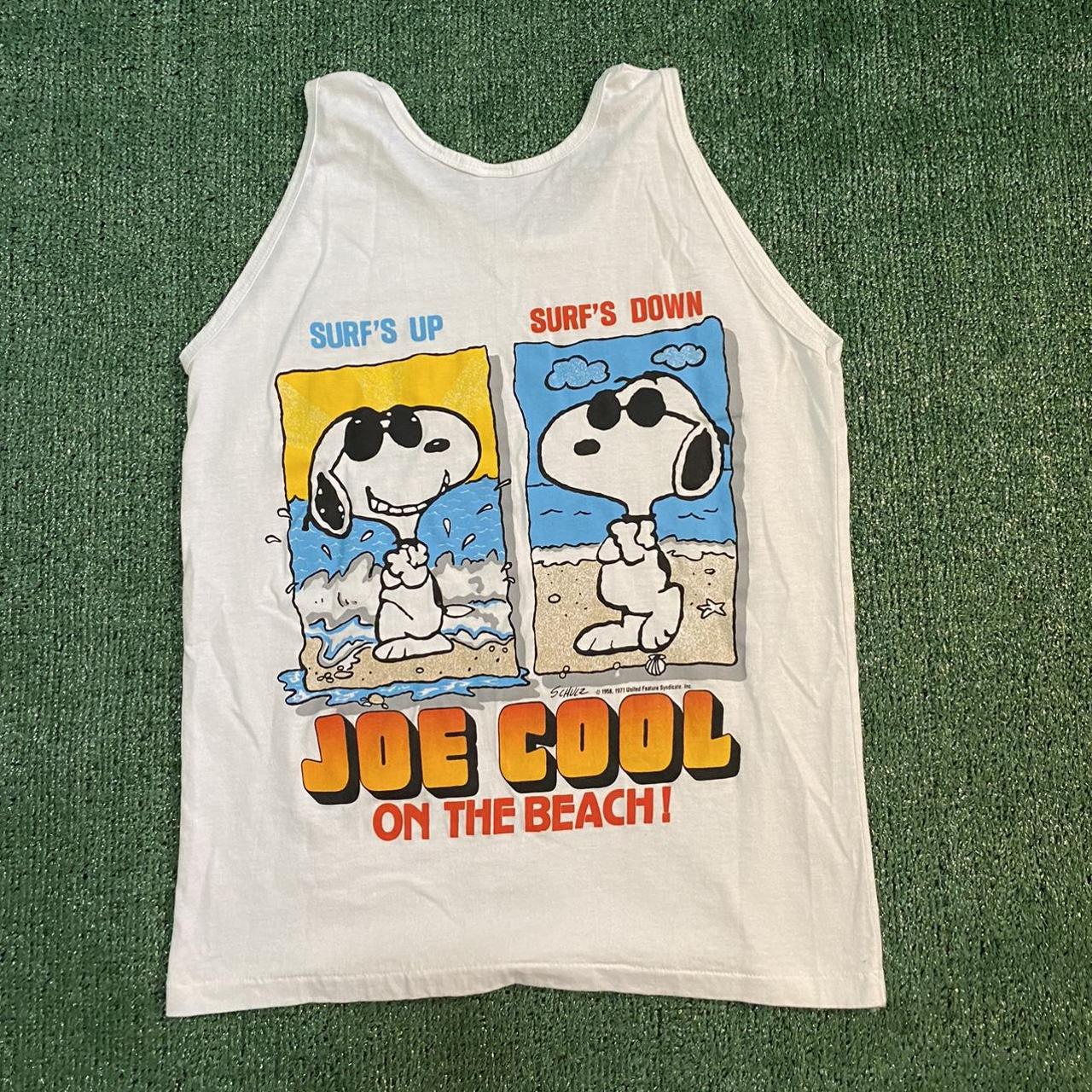 Vintage Joe Cool Snoopy tank top. This single stitch... - Depop