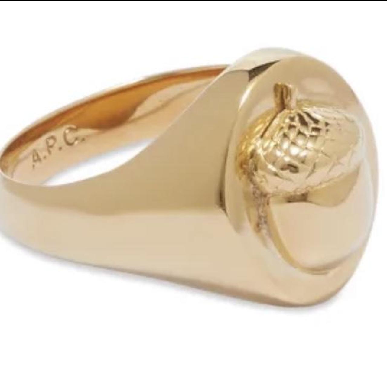 A.P.C Acorn signet ring Size 59 - R - 58mm Brand... - Depop