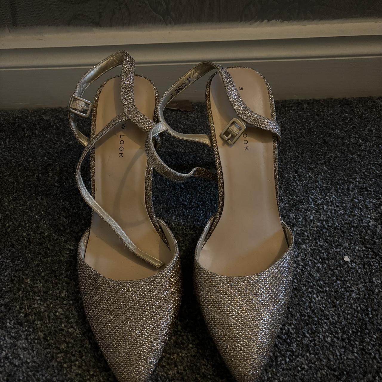 New look gold sparkle heels - Depop
