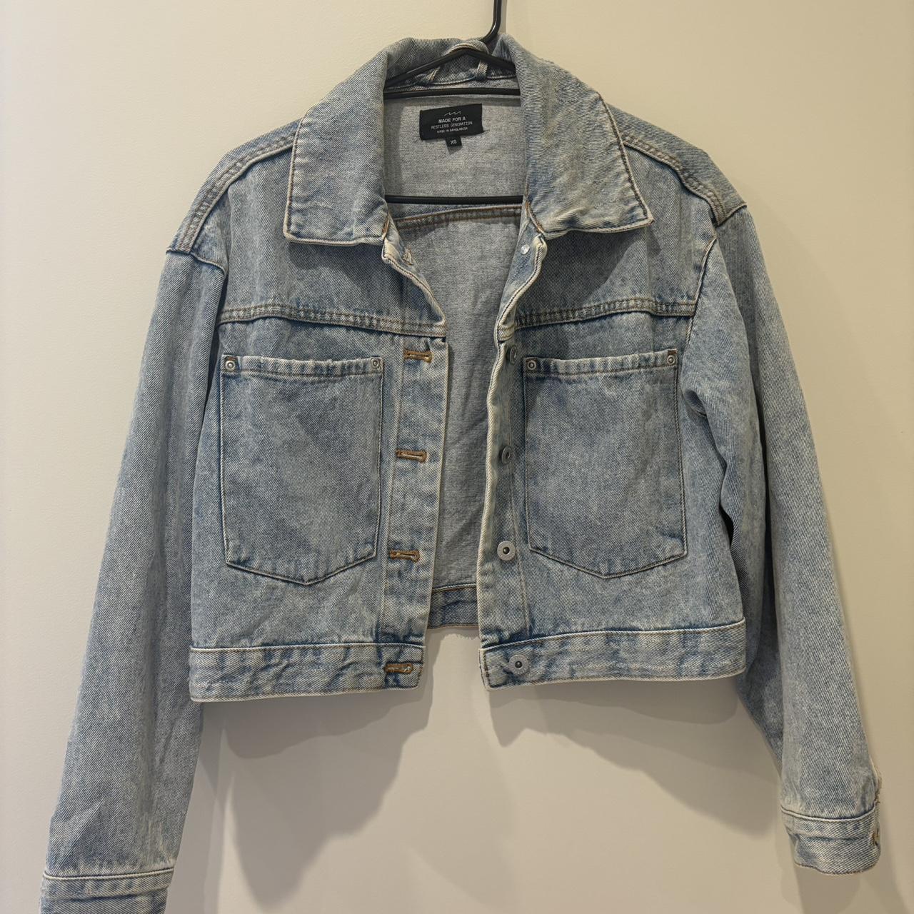 Factorie cropped denim jacket Like New XS - Depop