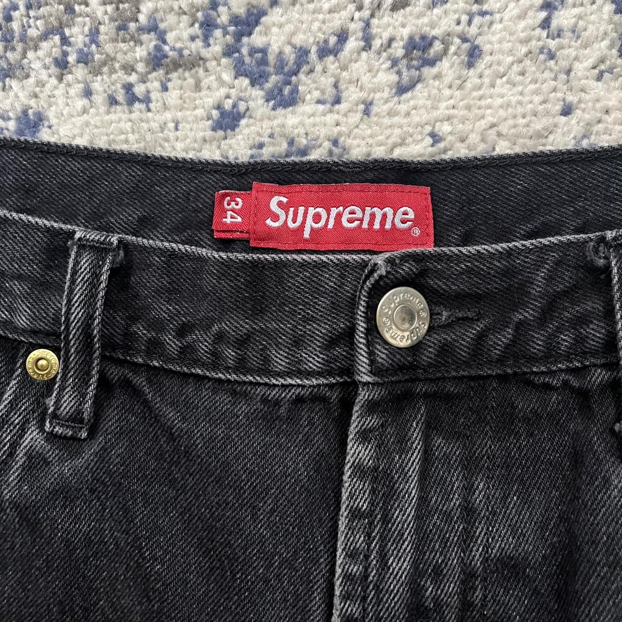 Supreme cut off jeans capris Over knee | Depop