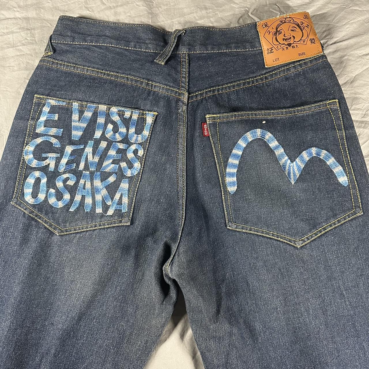 Evisu Men's Blue Jeans | Depop
