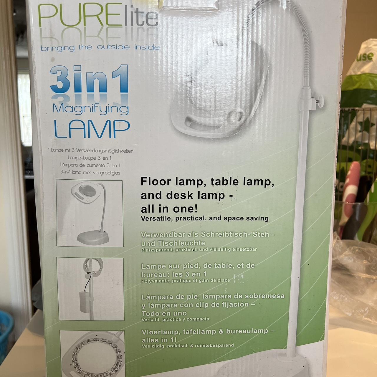Purelite 3 in 1 Magnifying Lamp with 21 LED's Used a... | Depop