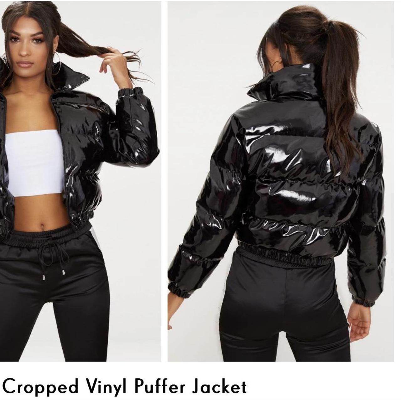 Pretty little thing Vinyl puffer jacket Brand New... - Depop