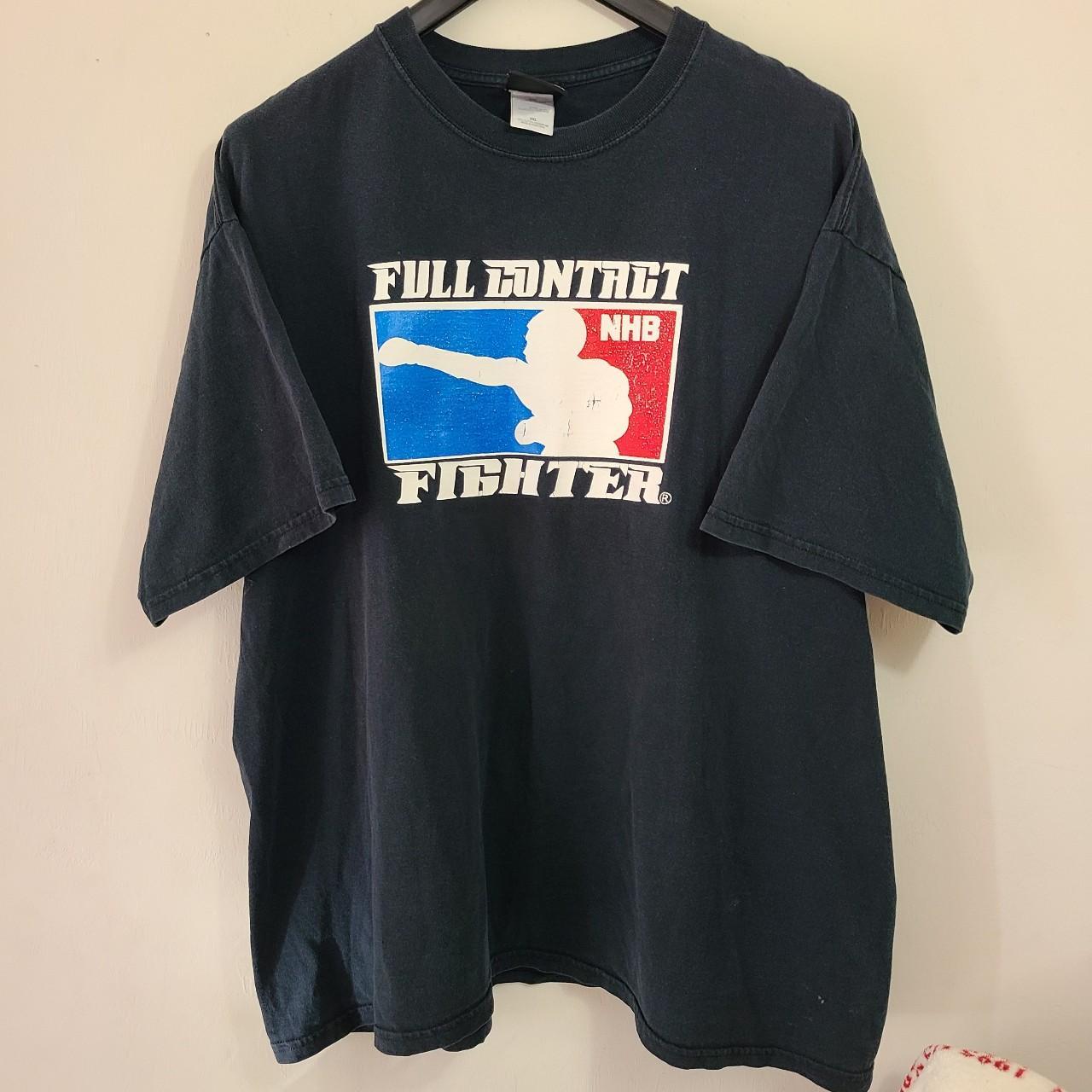 Y2K Full Contact Fighter Black Graphic T-Shirt! Dope... - Depop