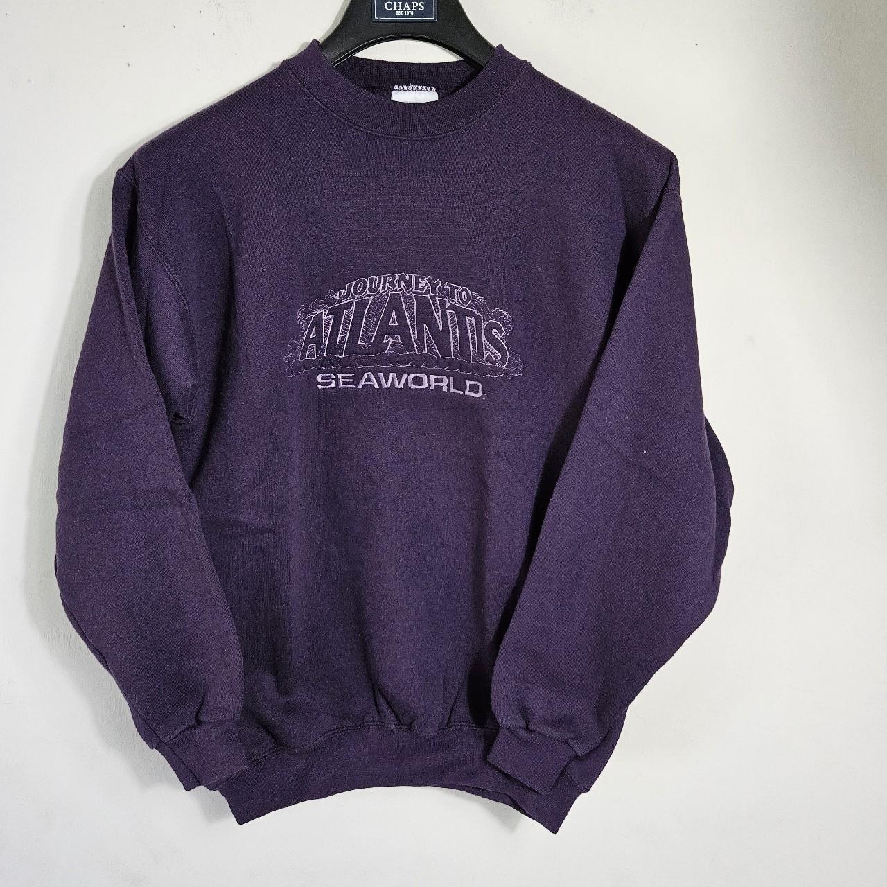 Vintage 90's Tultex SeaWorld Atlantis Purple... - Depop