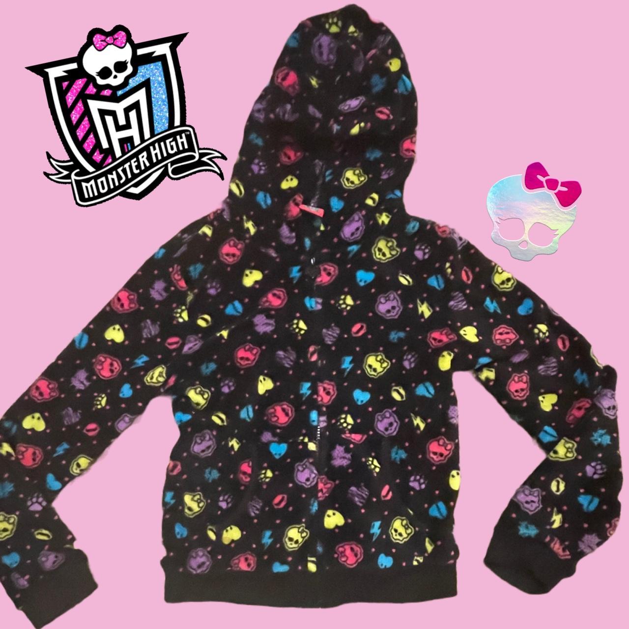 •super soft monster high zip up sweatshirt • size... - Depop