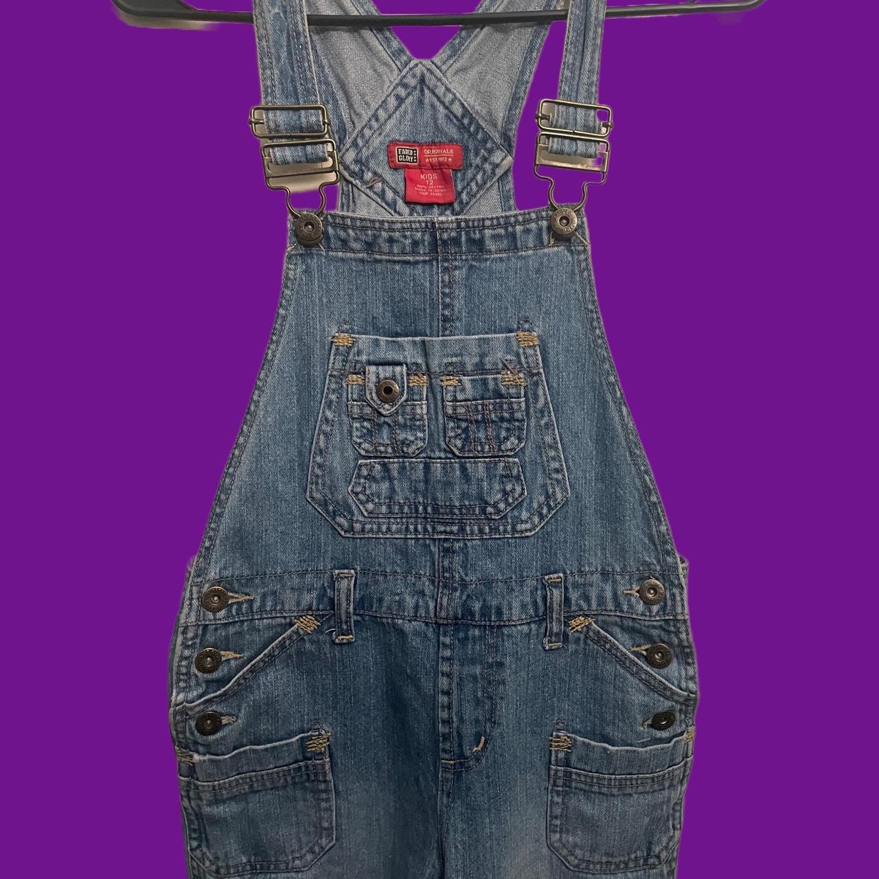 •Super cute vintage faded glory overalls •Size 12... - Depop