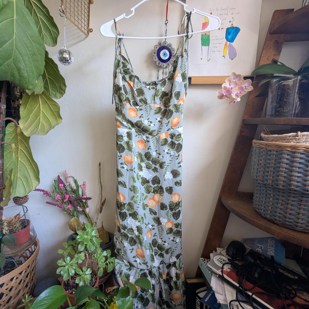 🌻 reformation embry orange grove midi dress DUPE,... | Depop