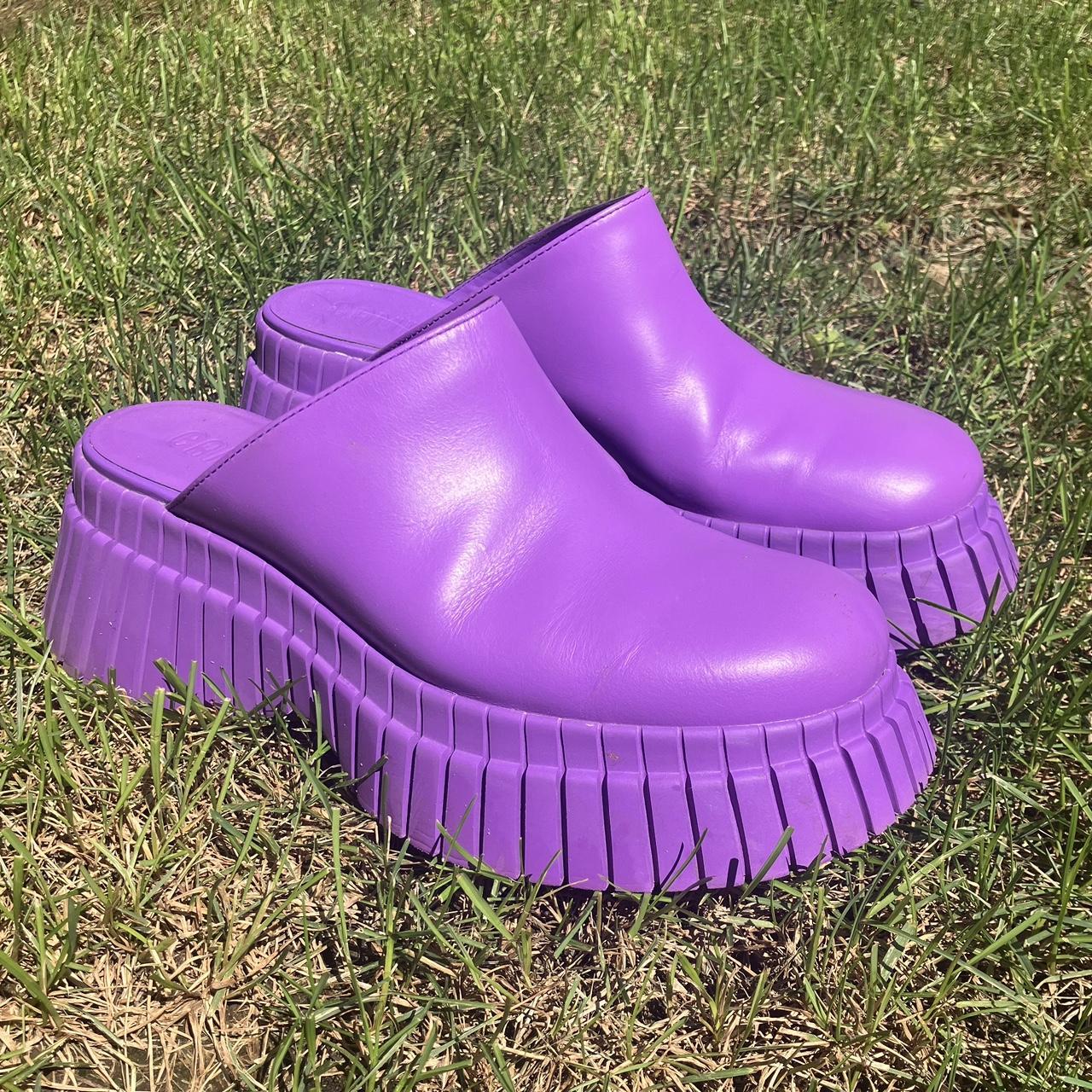 Purple platform clogs. Price is firm for this one, I... - Depop