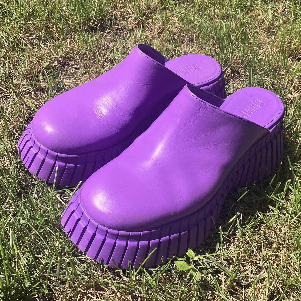 Purple platform clogs. Price is firm for this one, I... - Depop