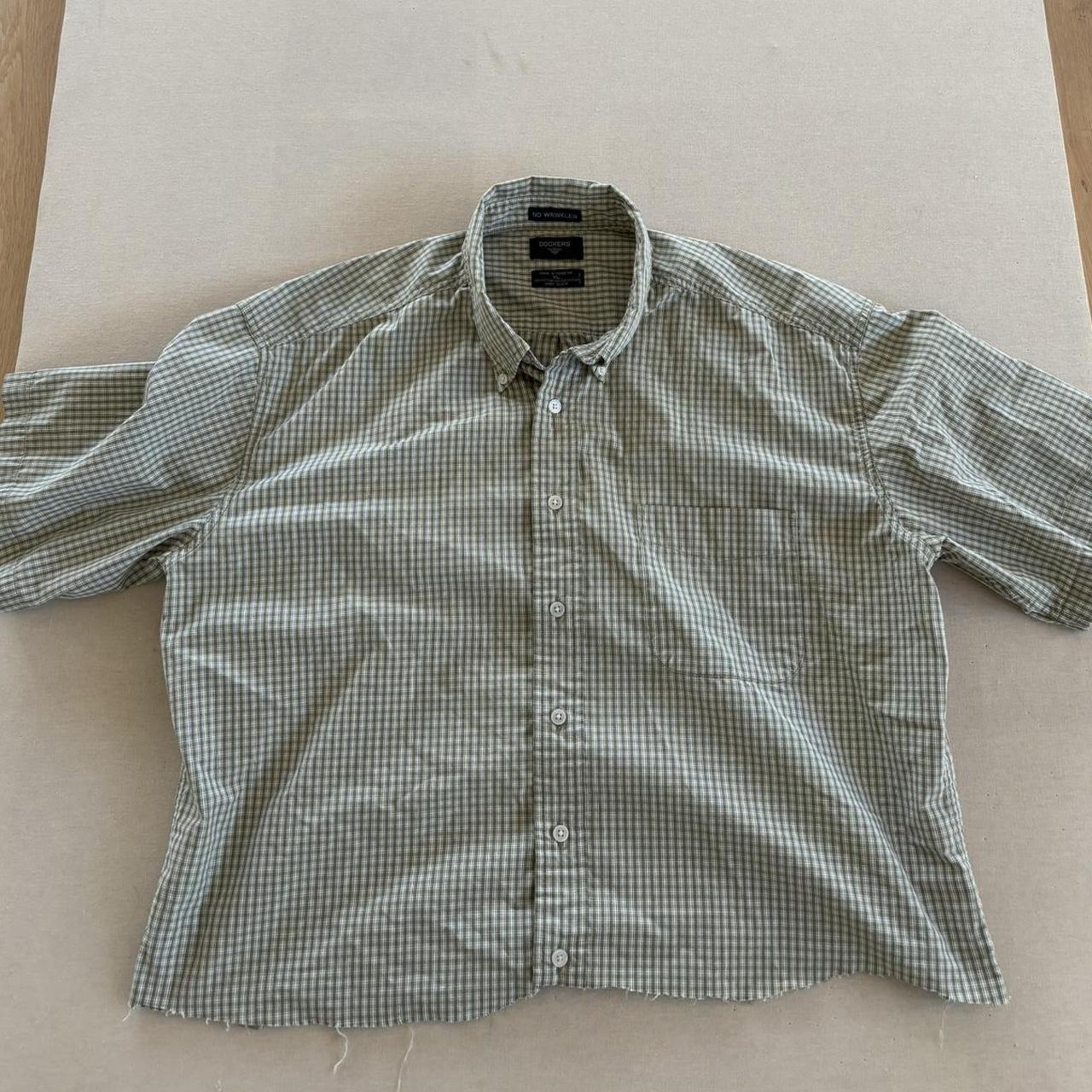 DOCKERS BUTTON DOWN SIZE XL WITH A CROP #skate... - Depop