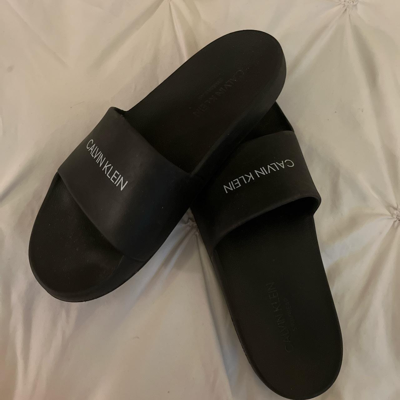 Calvin Klein sliders Worn about 5 times... - Depop