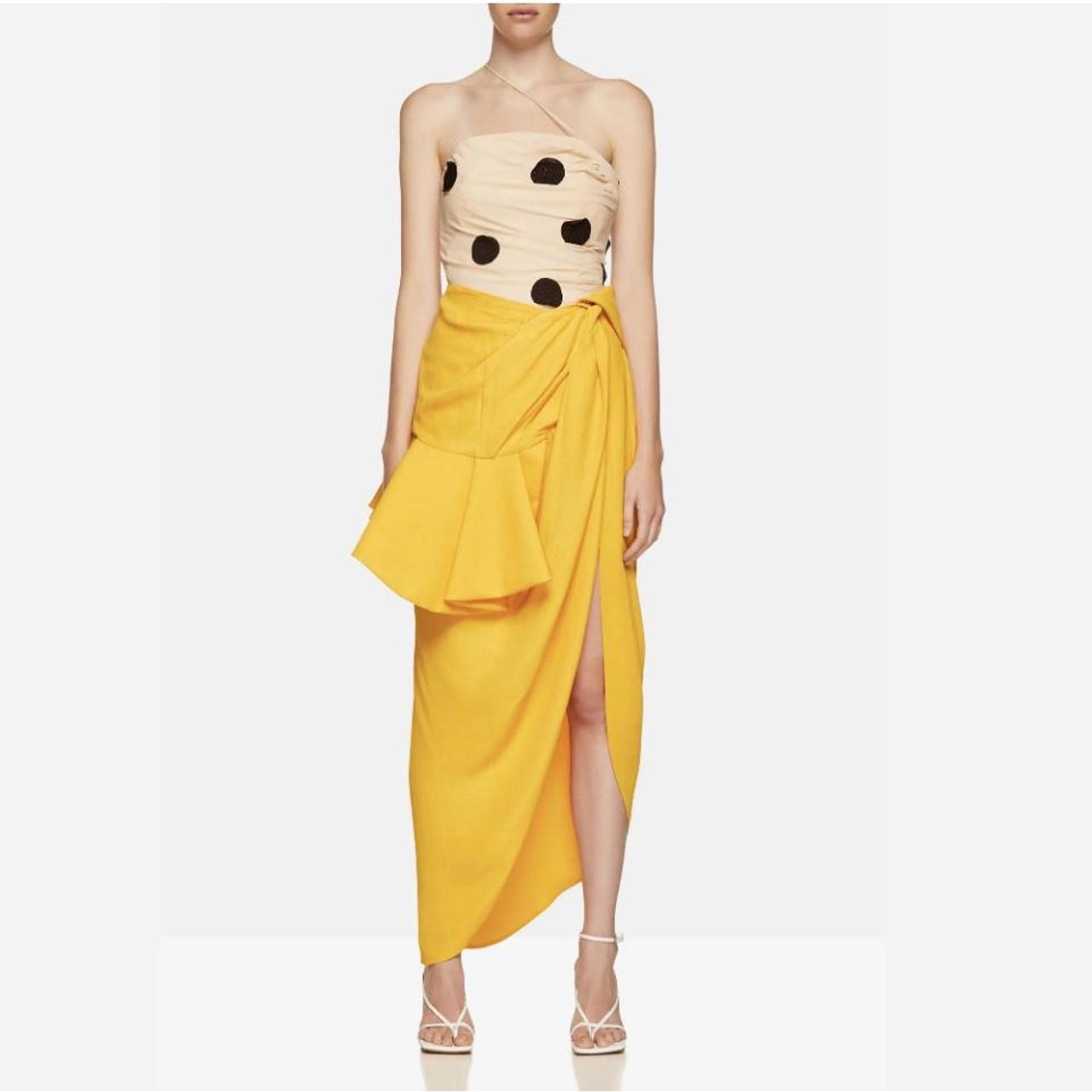 Brand New JACQUEMUS LA Bomba Yellow Skirt from... - Depop