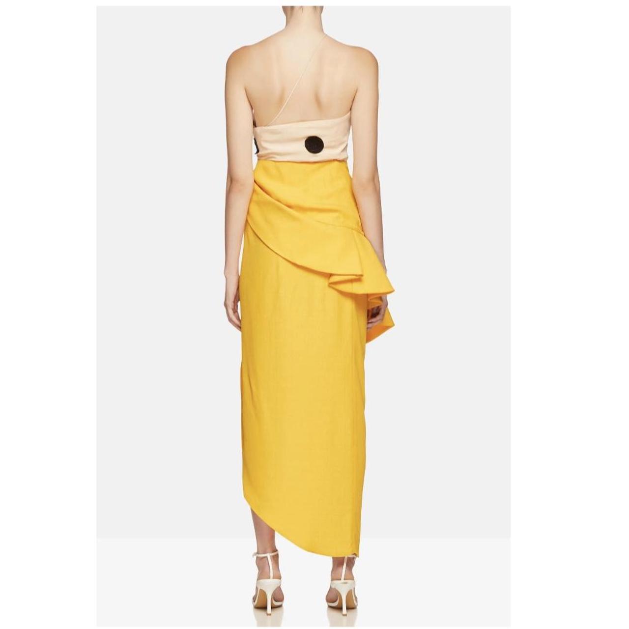 Brand New JACQUEMUS LA Bomba Yellow Skirt from... - Depop