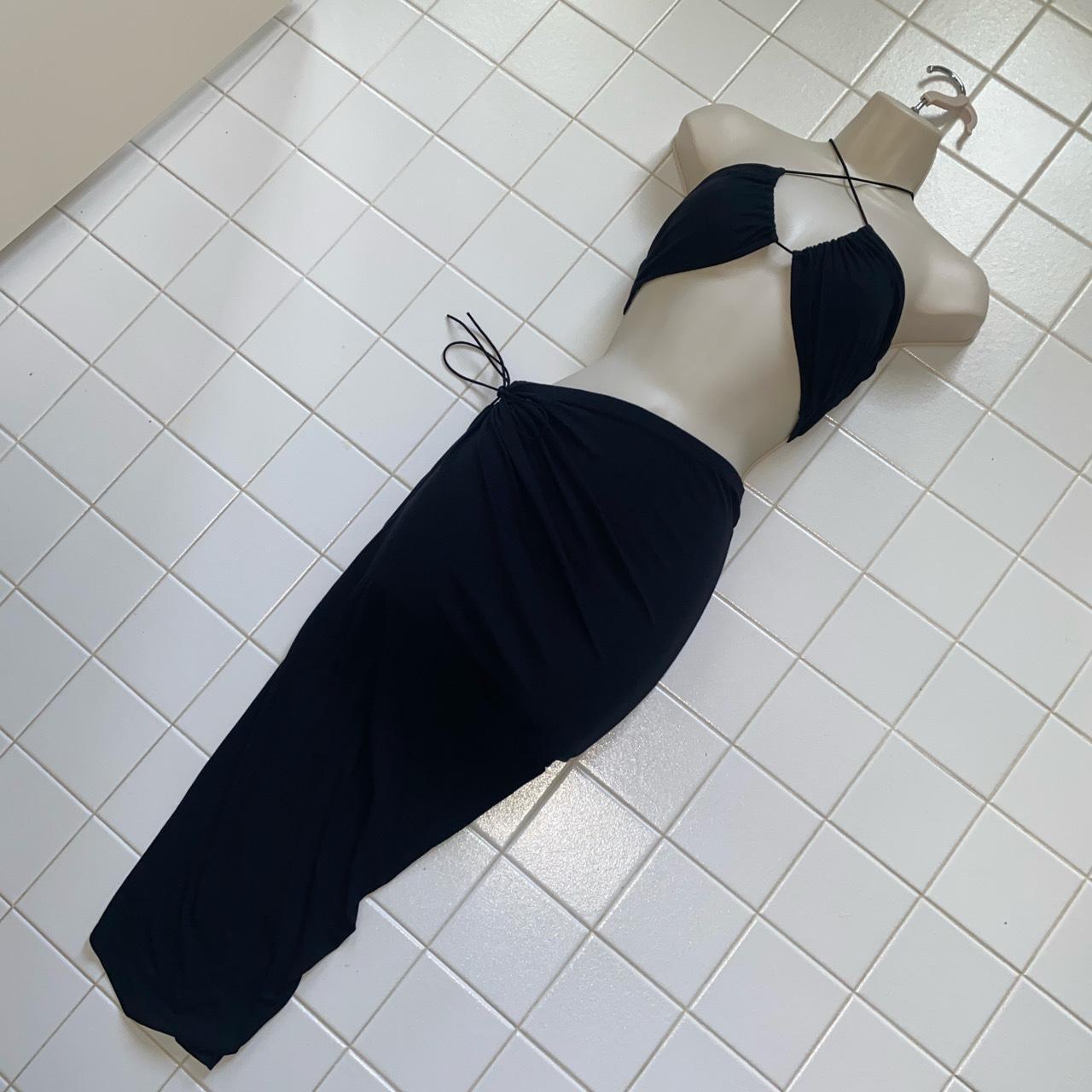 Kiki Riki black 2 piece set. Never worn. Has a side... - Depop