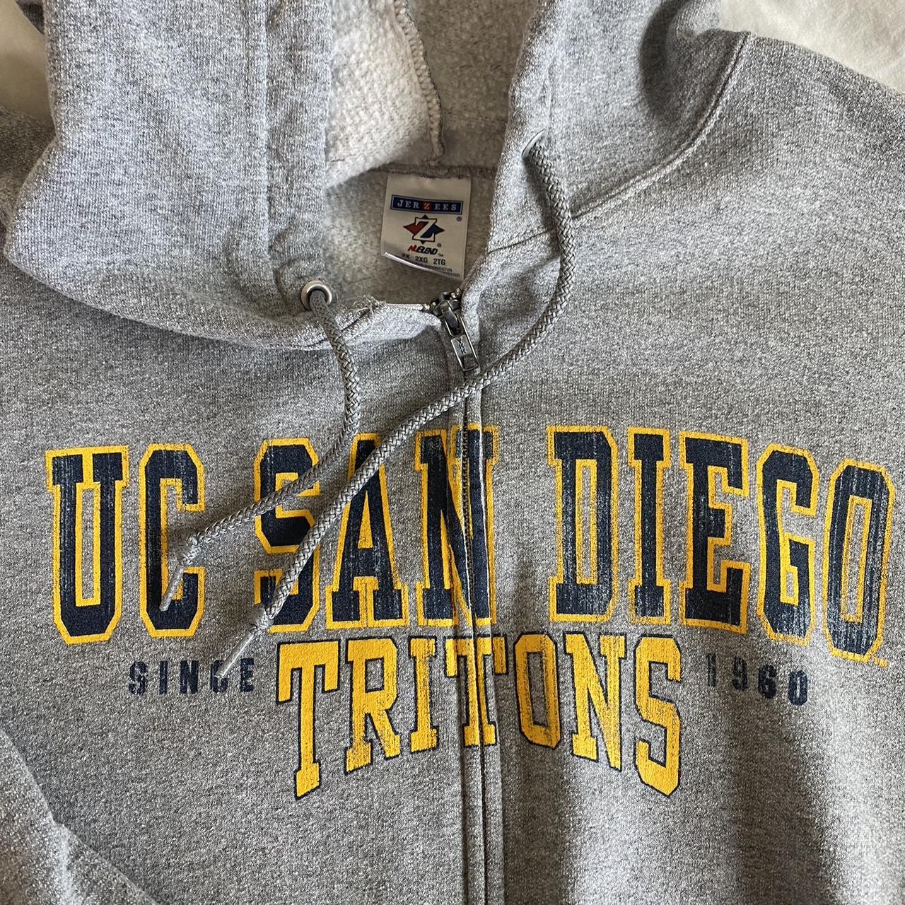 ucsd oversized zip up hoodie size xxl msg me if you... - Depop
