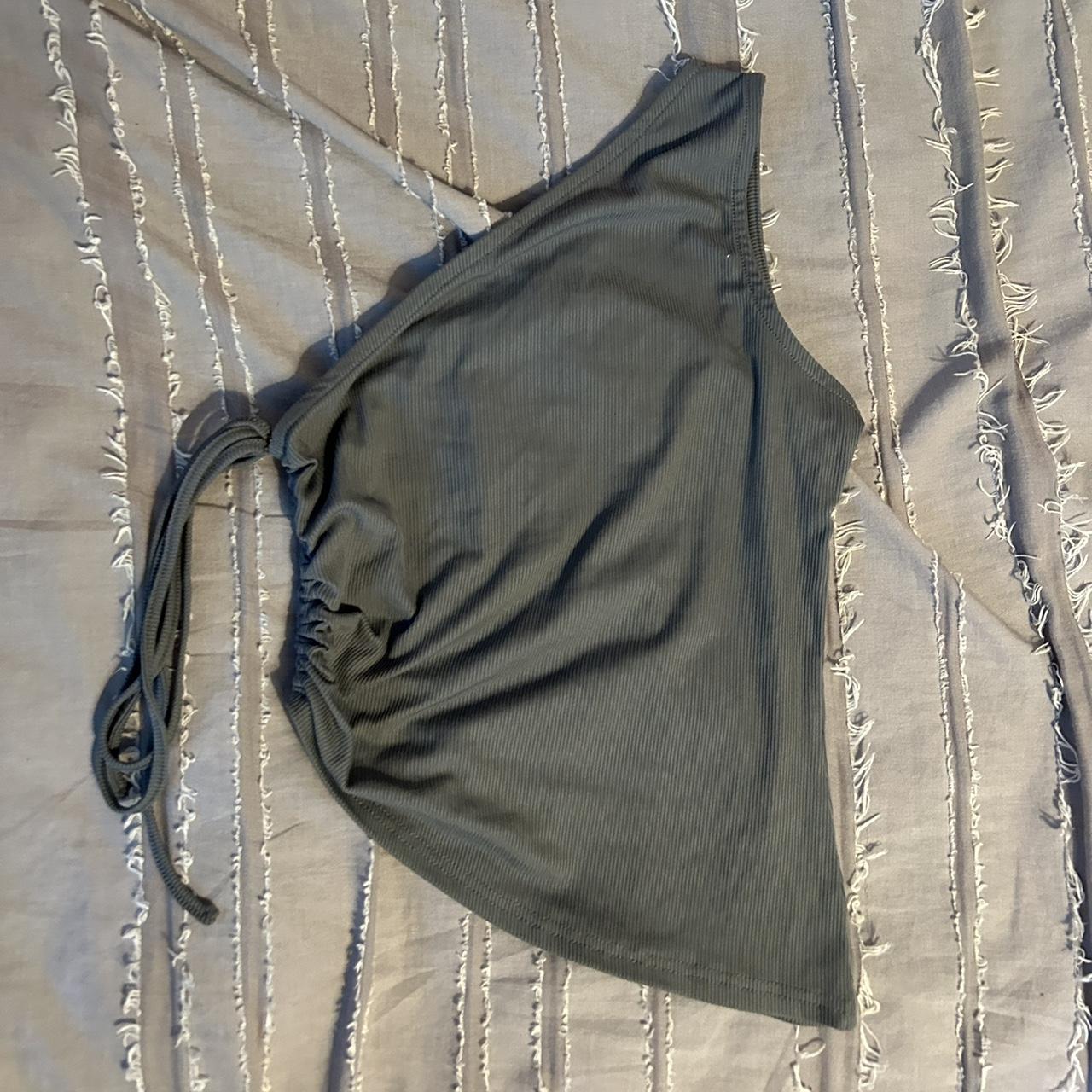 Super cute one shoulder scrunch top from cider Size... - Depop