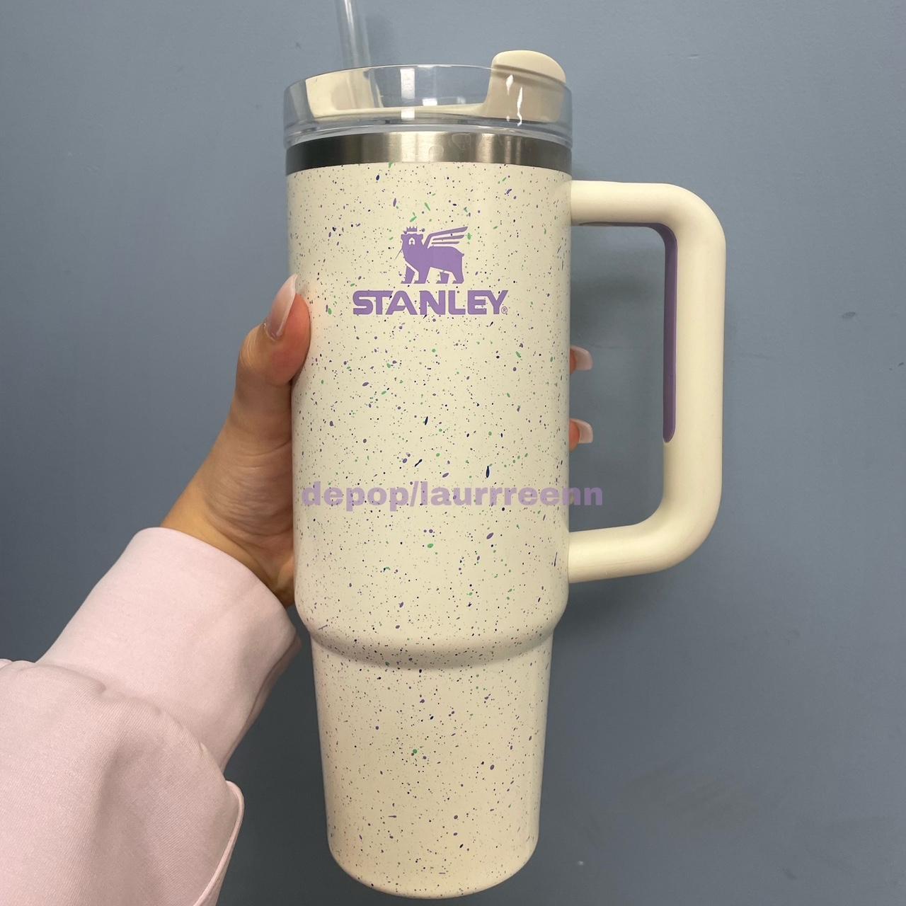 30oz Cream Speckled Stanley Quencher - limited... - Depop