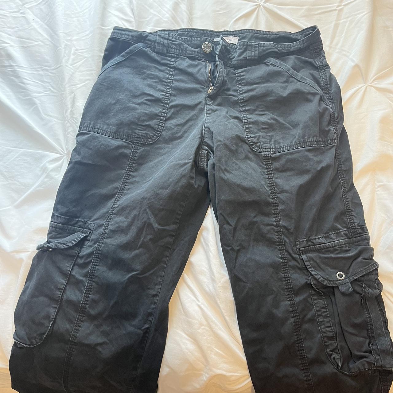 Black garage cargo pants, size 7, never worn,... - Depop