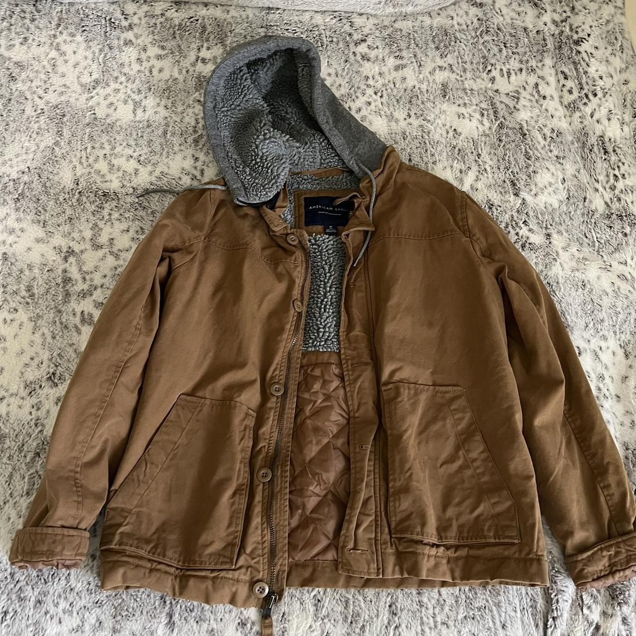 Men's American Eagle Fleece Jacket Size:... - Depop