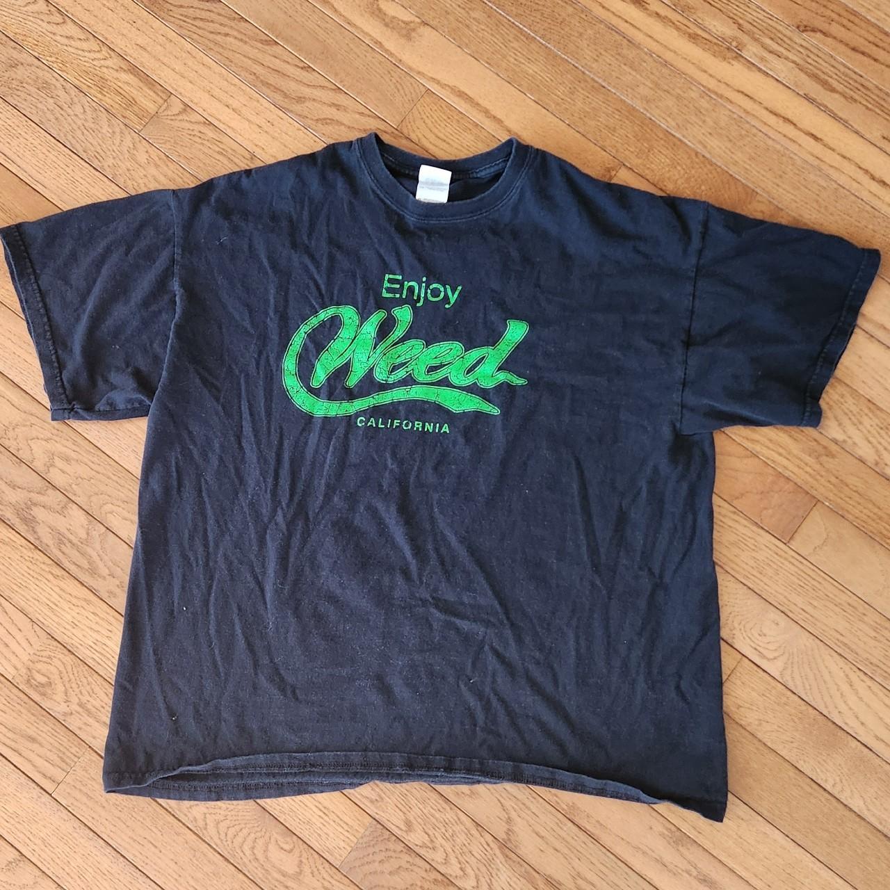 Enjoy weed tee shirt black extra large - Depop
