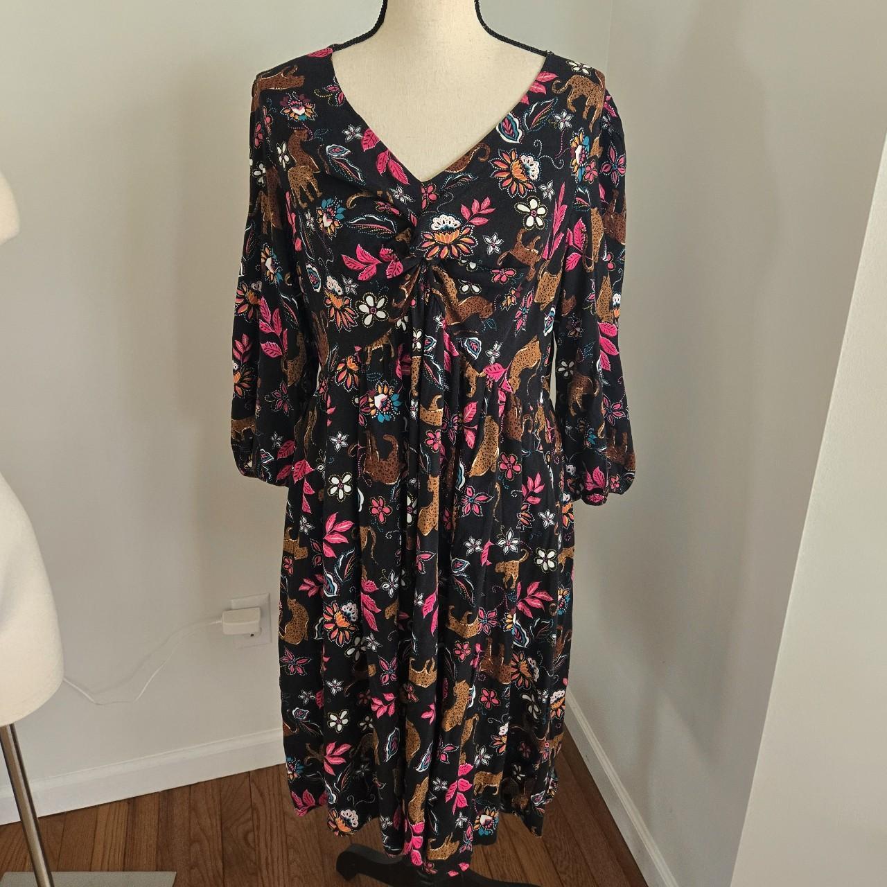 Torrid new black print dress new nwt Plus 1 1x - Depop