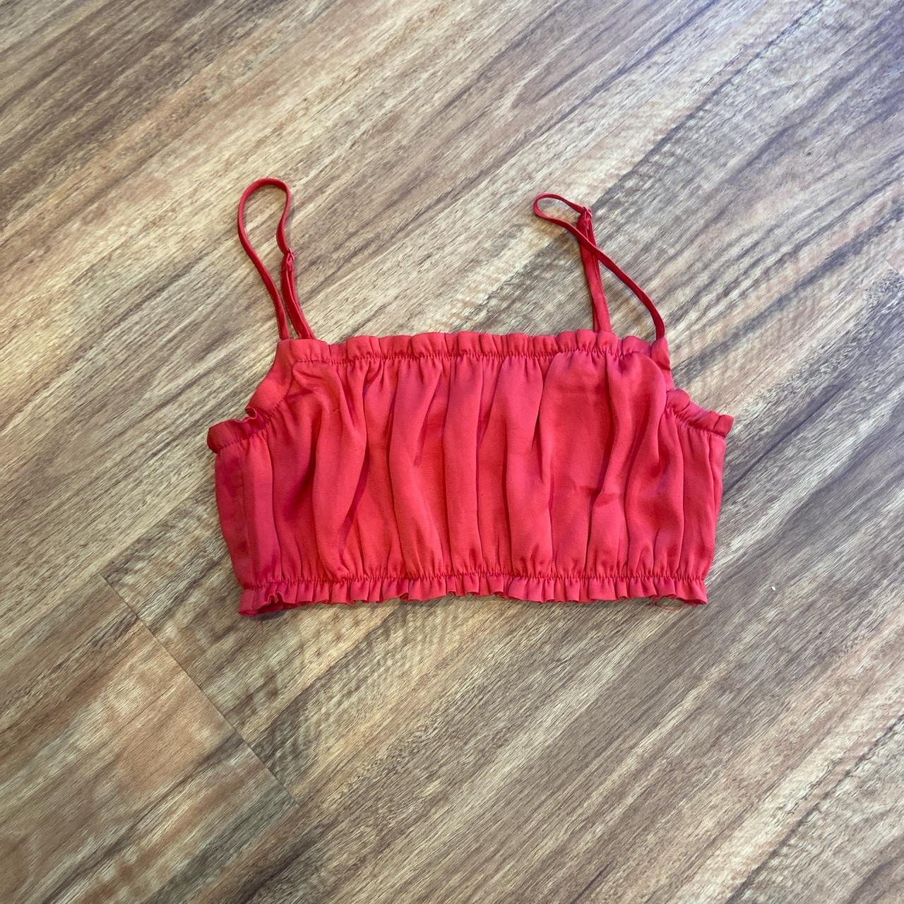 Glassons red bralette crop top - Depop