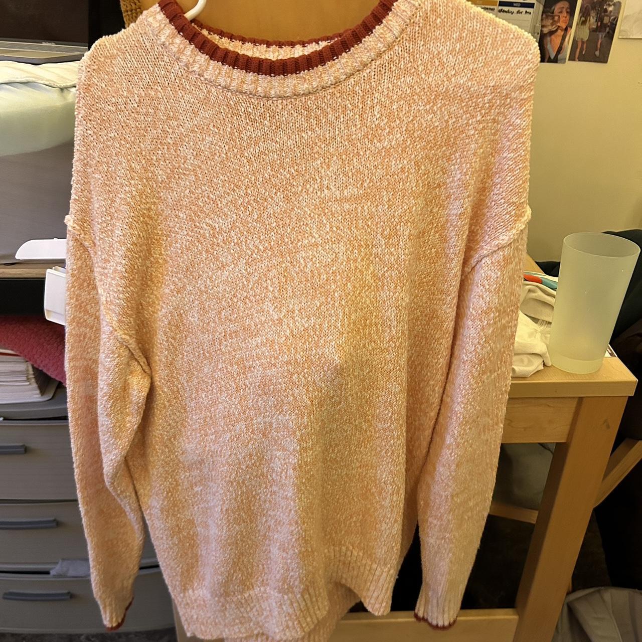 Urban orange sweater. Cute with jeans and Uggs! - Depop