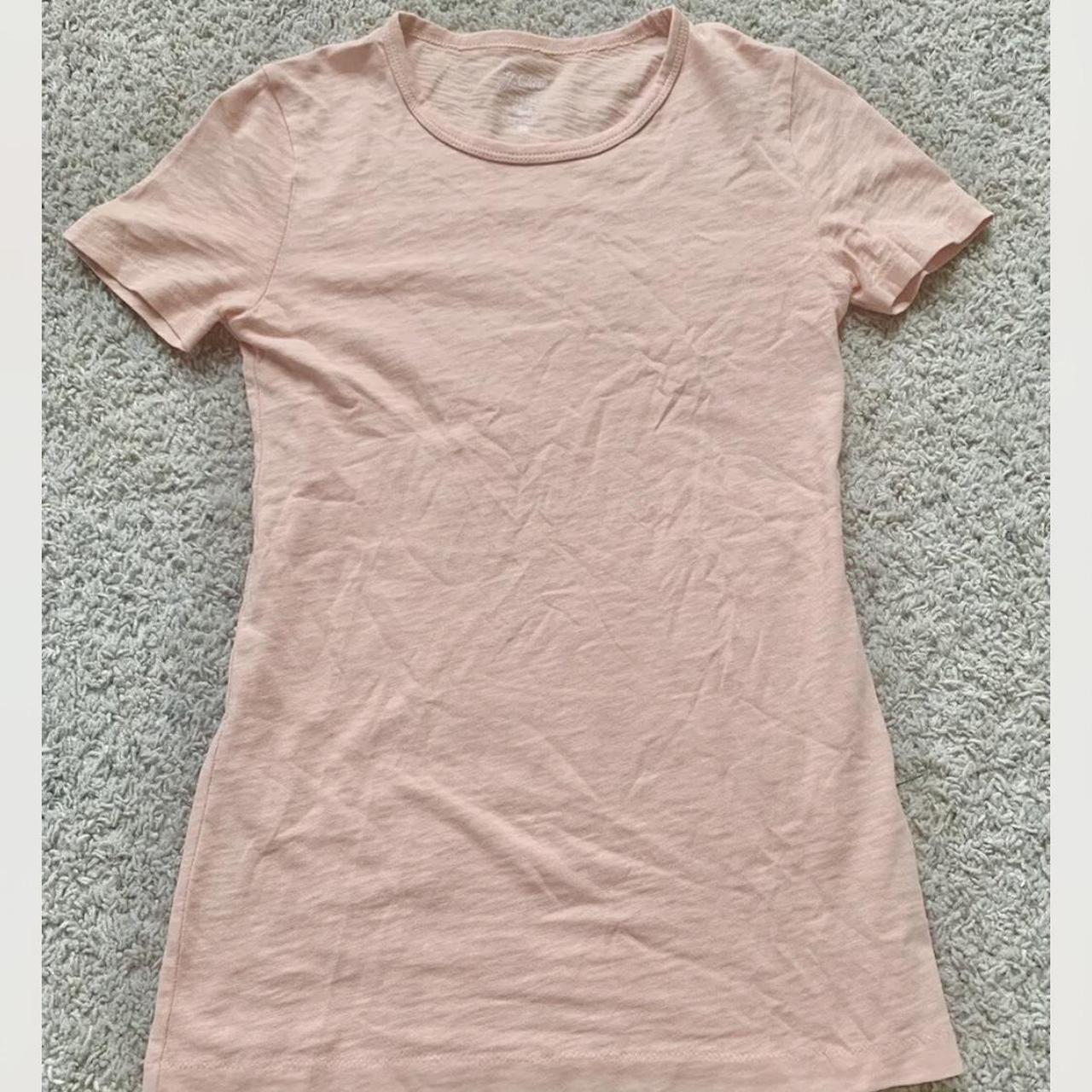 Jcrew peach-colored lightweight plain t-shirt. Used... - Depop