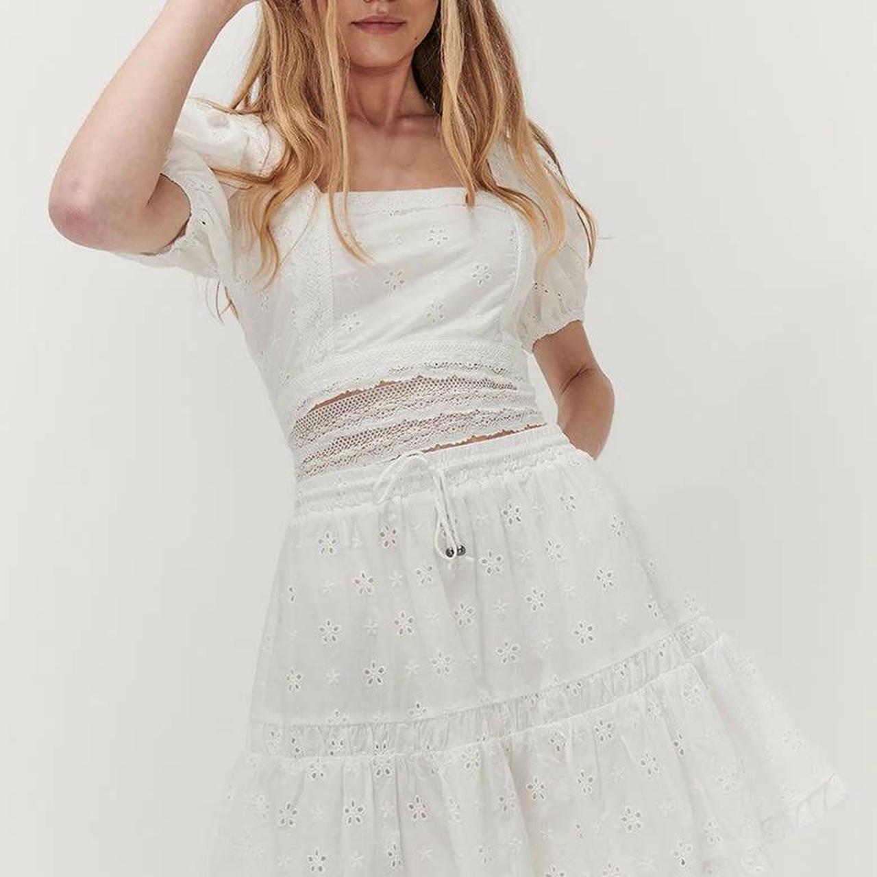 Juliet cotton lace crop Ghanda size S Au. The... - Depop