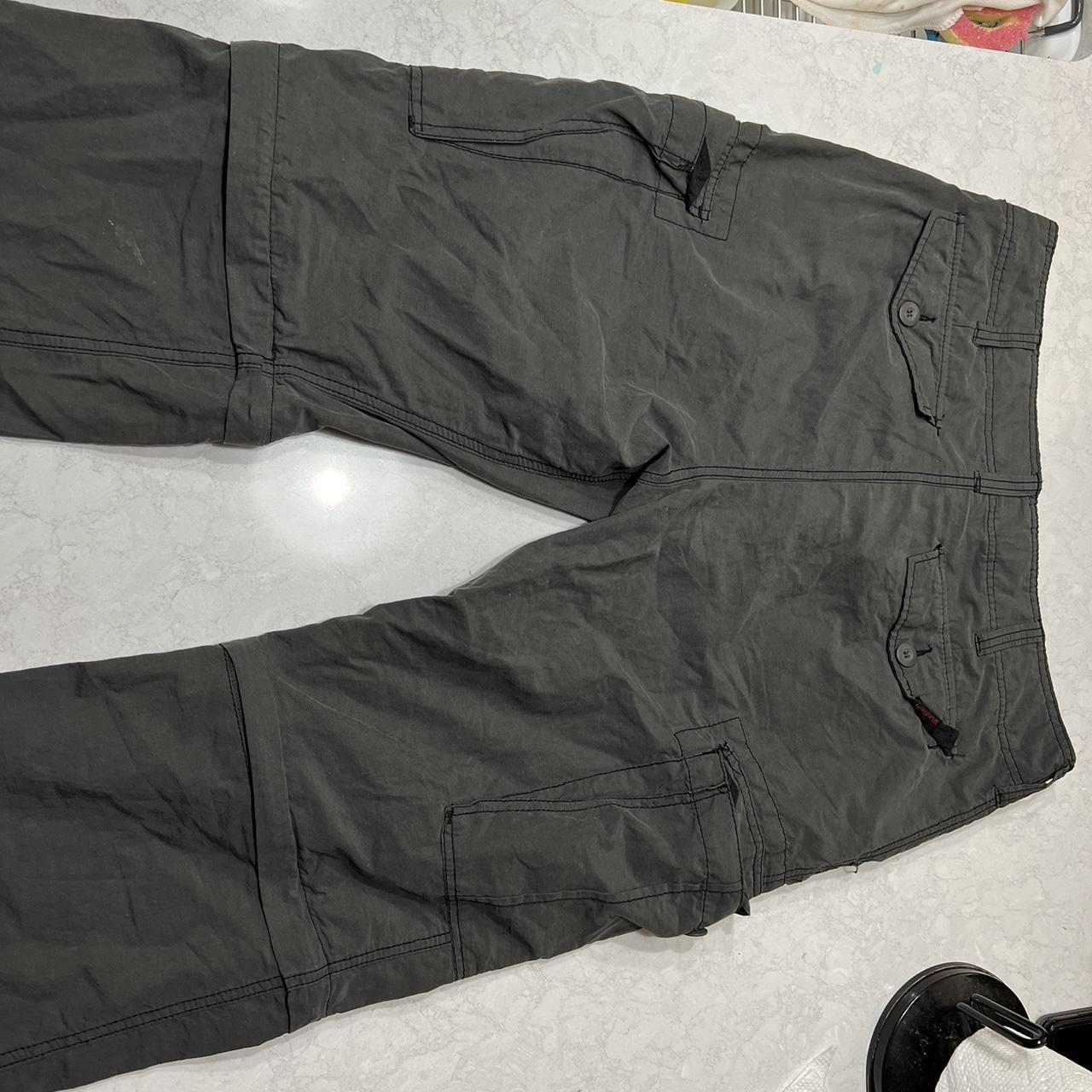 Y2k Cargos with zipper short alternatives no flaws... - Depop